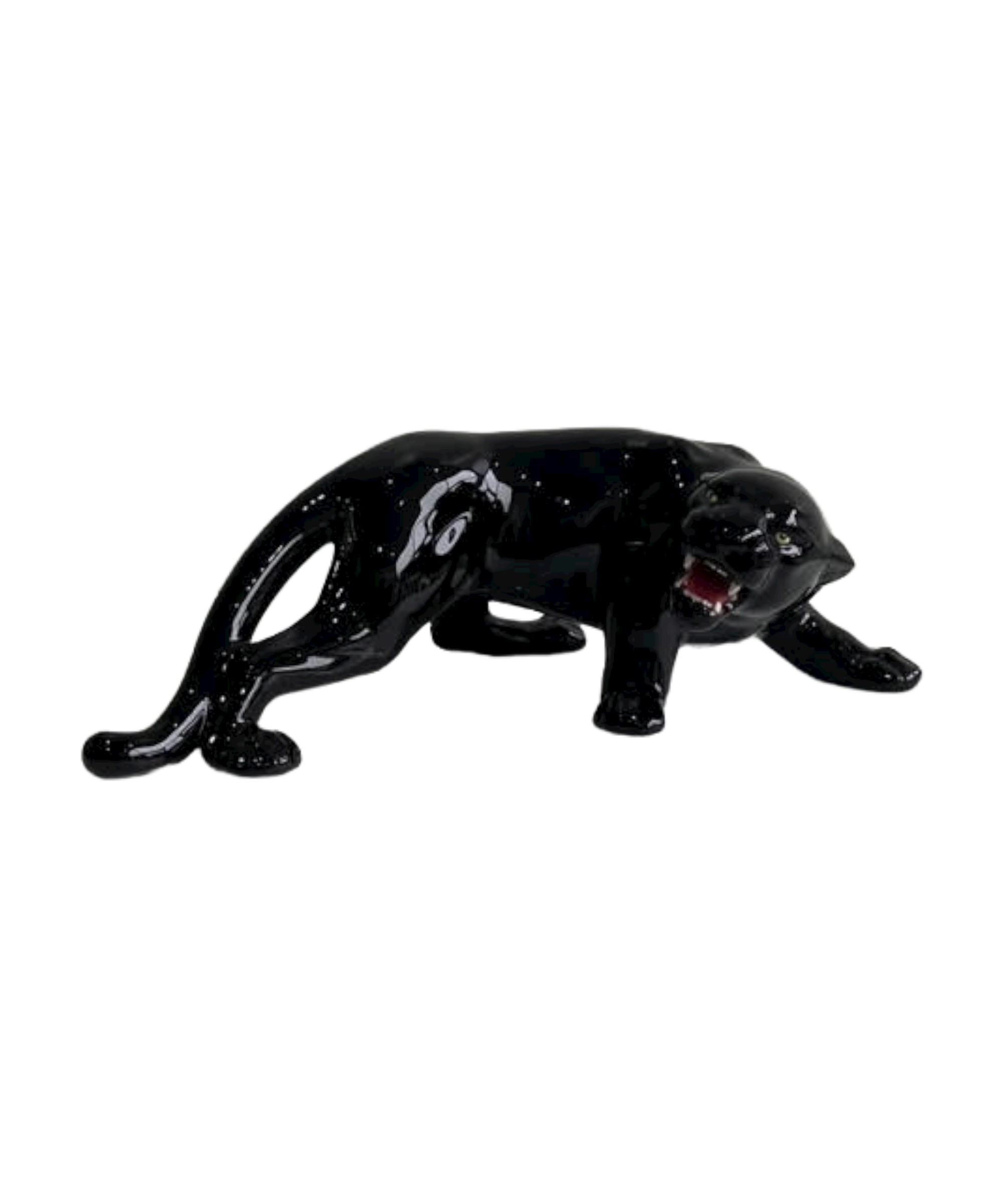 Coco 40cm Ceramic Crouching Panther